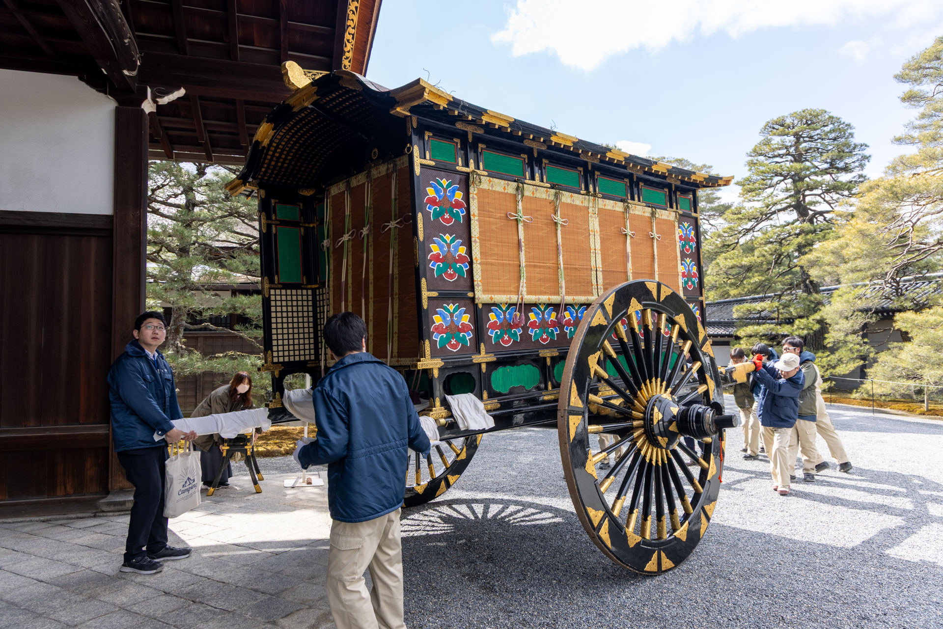 Exhibit of the Ox-Drawn Cart - Kyoto Imperial Palace